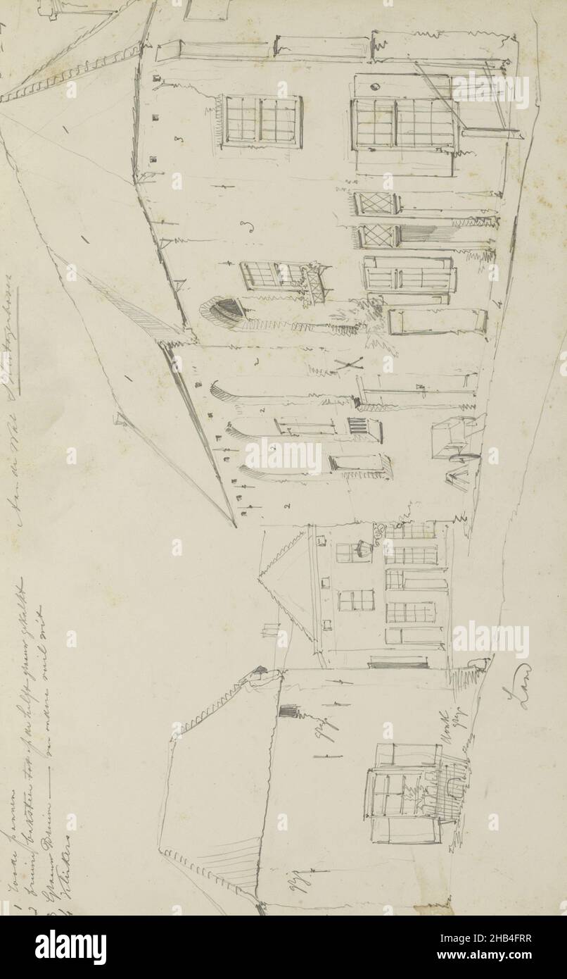 Sheet 5 recto from a sketchbook with 35 pages, Street in Den Bosch ...