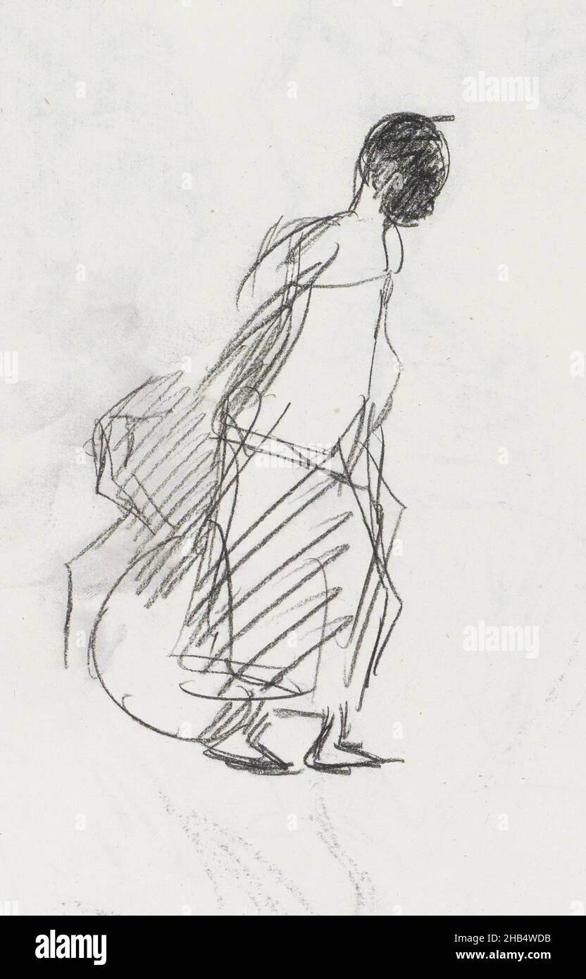 Possibly a dancer. Sheet 7 verso from sketchbook XIII with 25 sheets ...