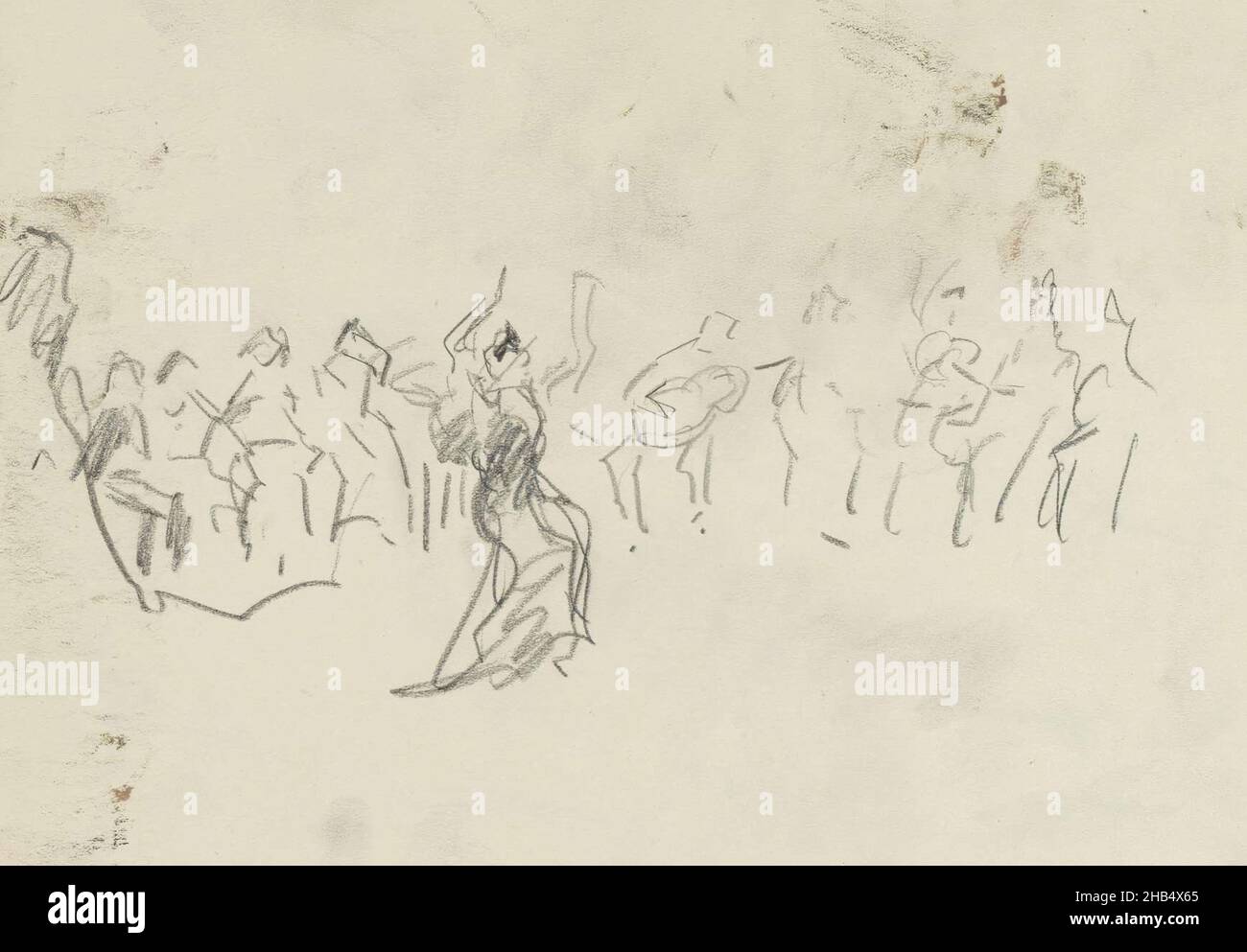 Sheet 25 verso from sketchbook XVIII with 35 sheets, Group of figures ...