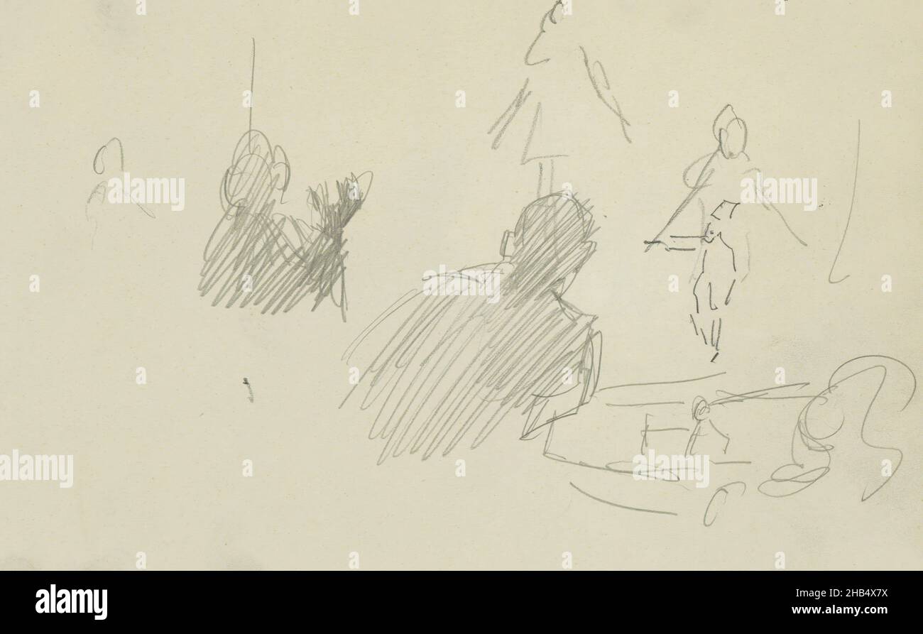 Front viewers, seen from behind. Sheet 35 verso from sketchbook XVIII ...