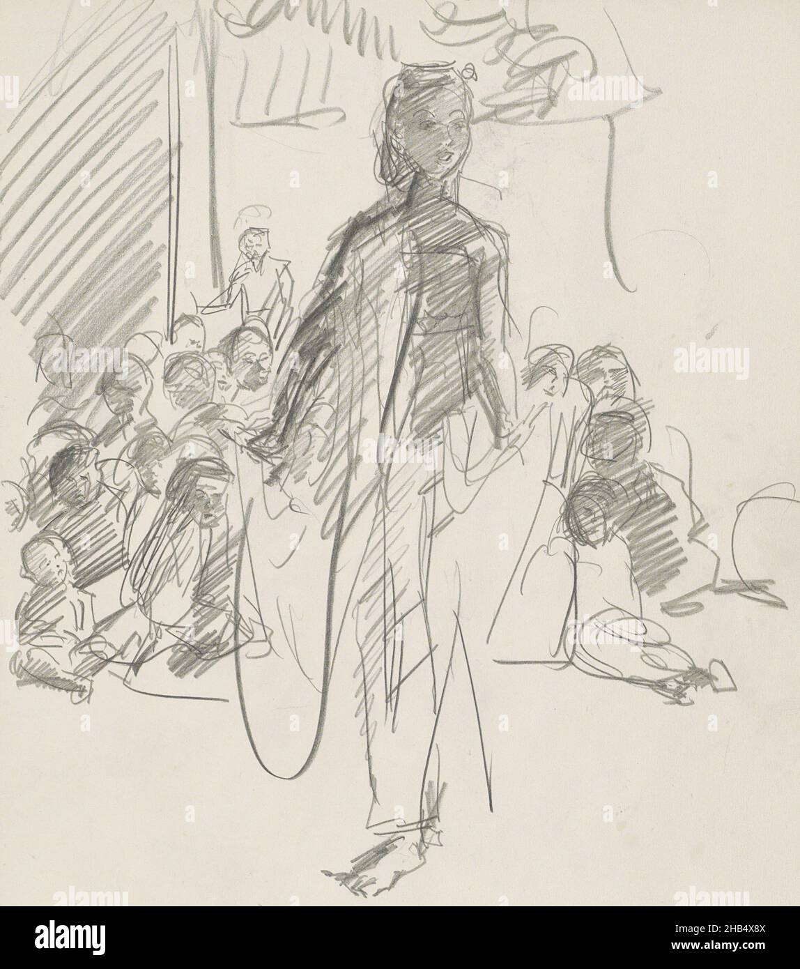 Sheet 14 recto from sketchbook XIX with 22 sheets, Dancer for a group ...