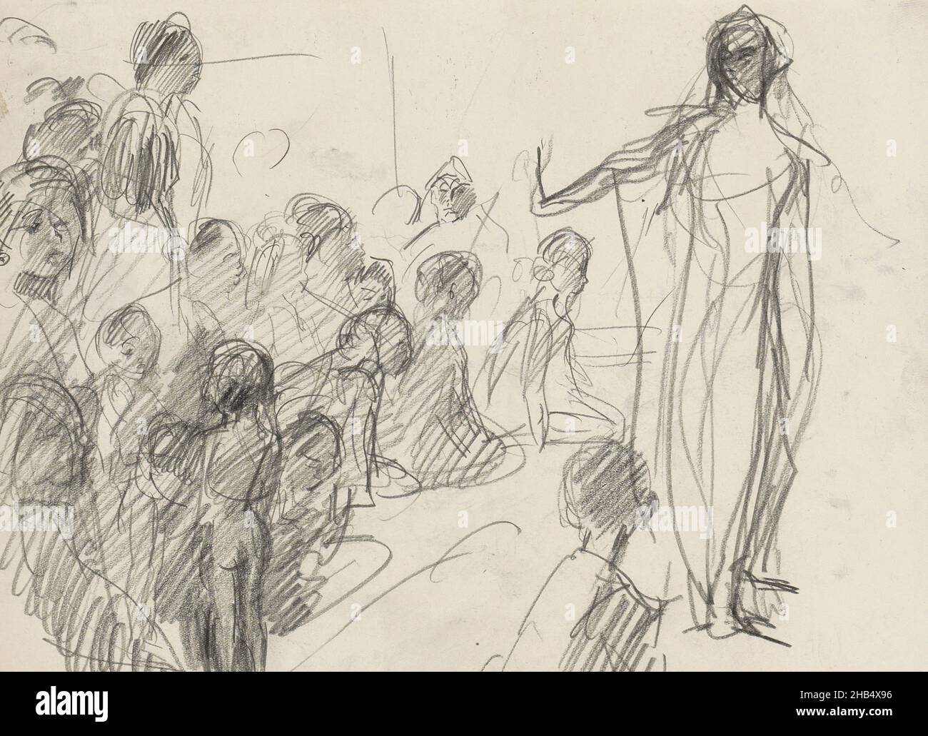 Sheet 18 verso from sketchbook XIX with 22 sheets, Dancer for a group ...