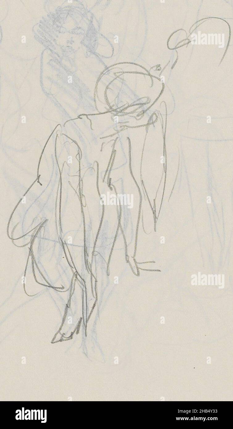 Possibly a dancer. Sheet 13 recto from sketchbook XXVI with 35 sheets ...