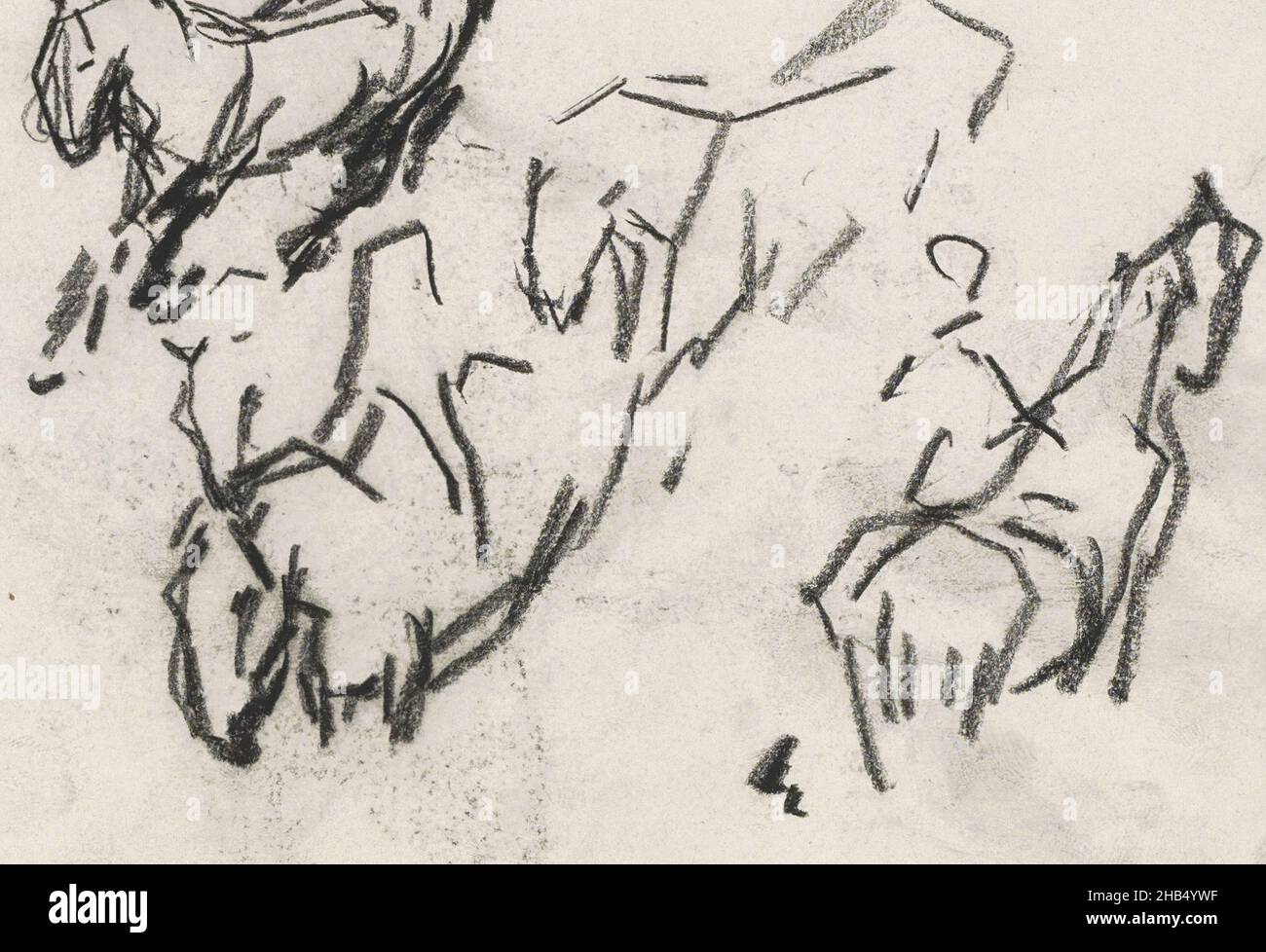 Page 5 from sketchbook XLI with 38 pages., Horses, draughtsman: Isaac ...