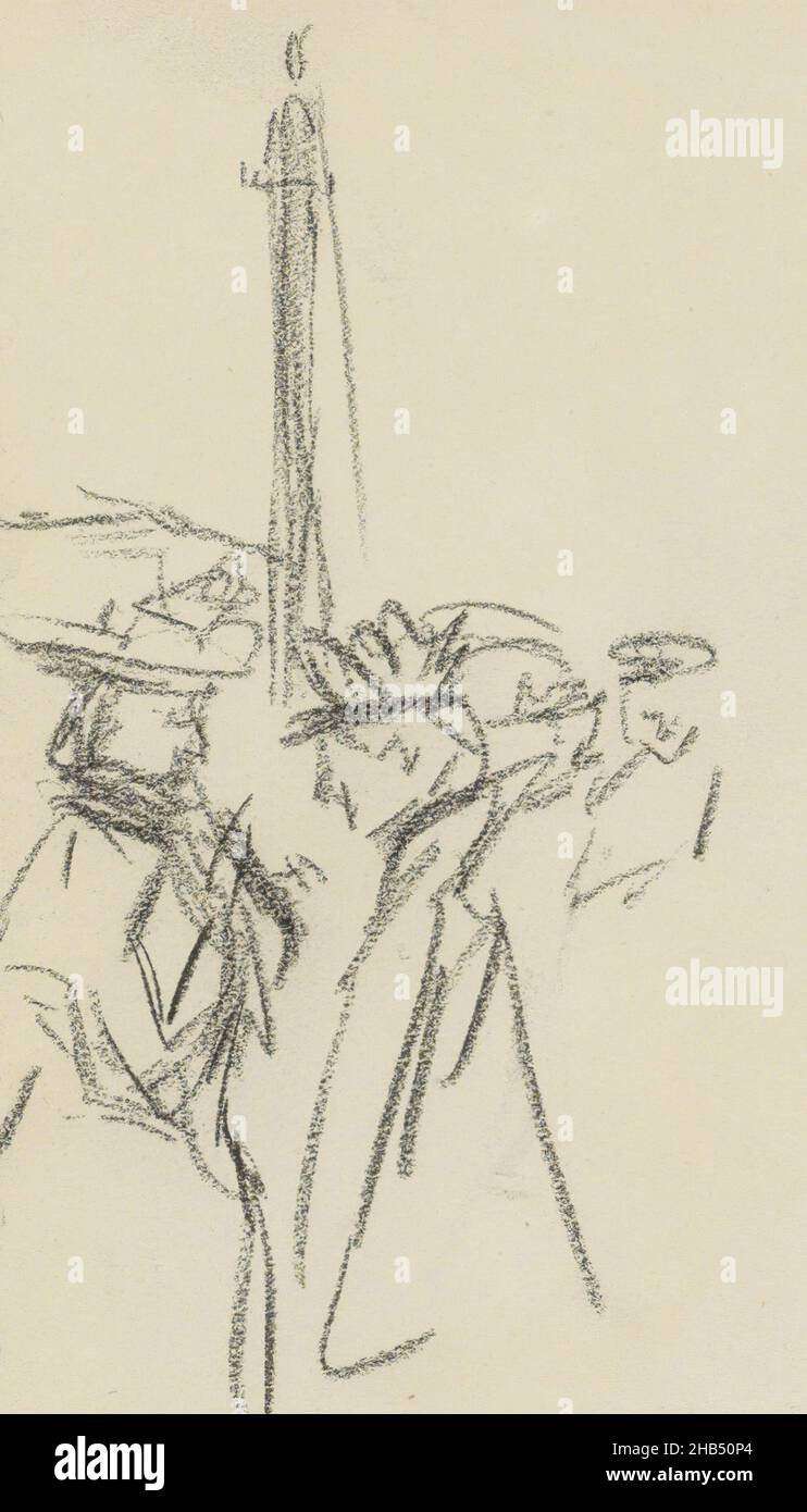 In the background a pole. Sheet 8 recto from sketchbook LIX with 21 ...