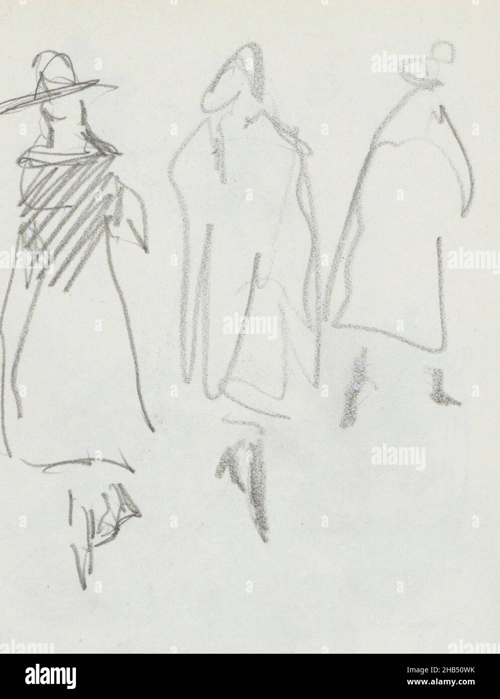 They wear, among other things, a hat and a cloak. Sheet 15 verso from ...