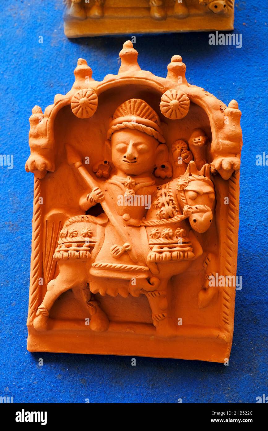 Pune , 11 December 2021: Terracotta tiled artwork at Handicraft Fair in ...
