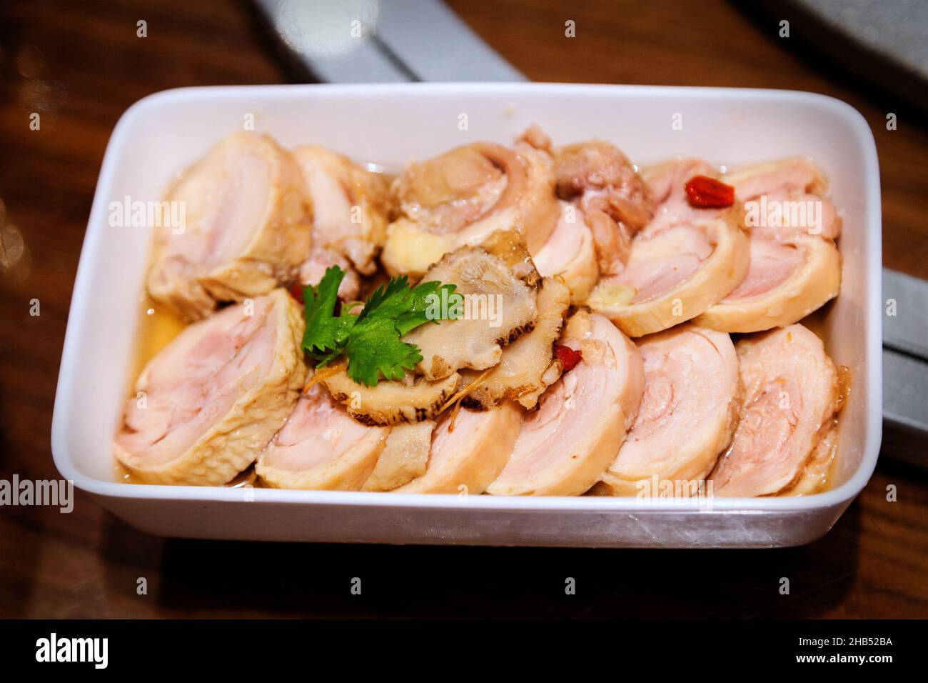 Famous Shanghai Chinese cuisine known as drunken chicken is a dish of ...