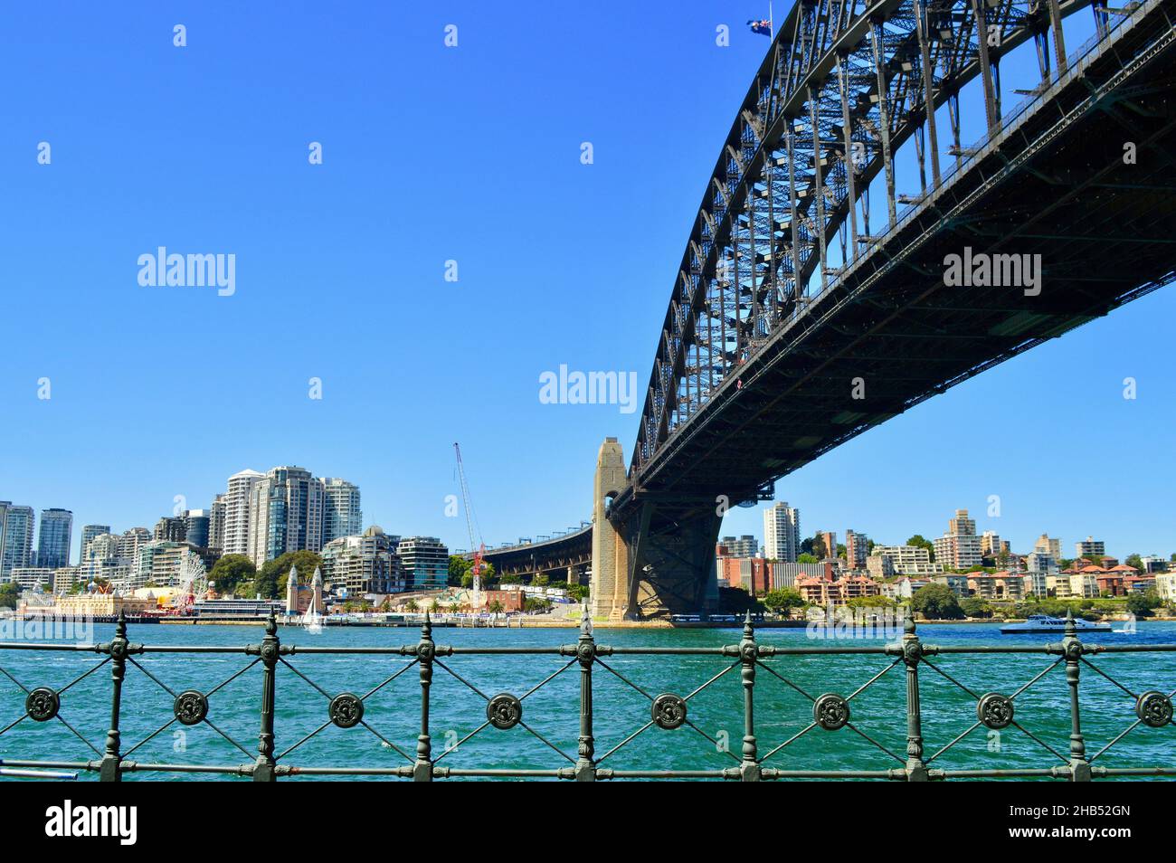 A view of North Sydney from near the southern pylon of the Sydney ...