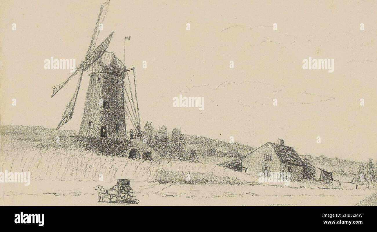 Possibly the Noordermolen. Page 17 verso from a sketchbook with 33 ...