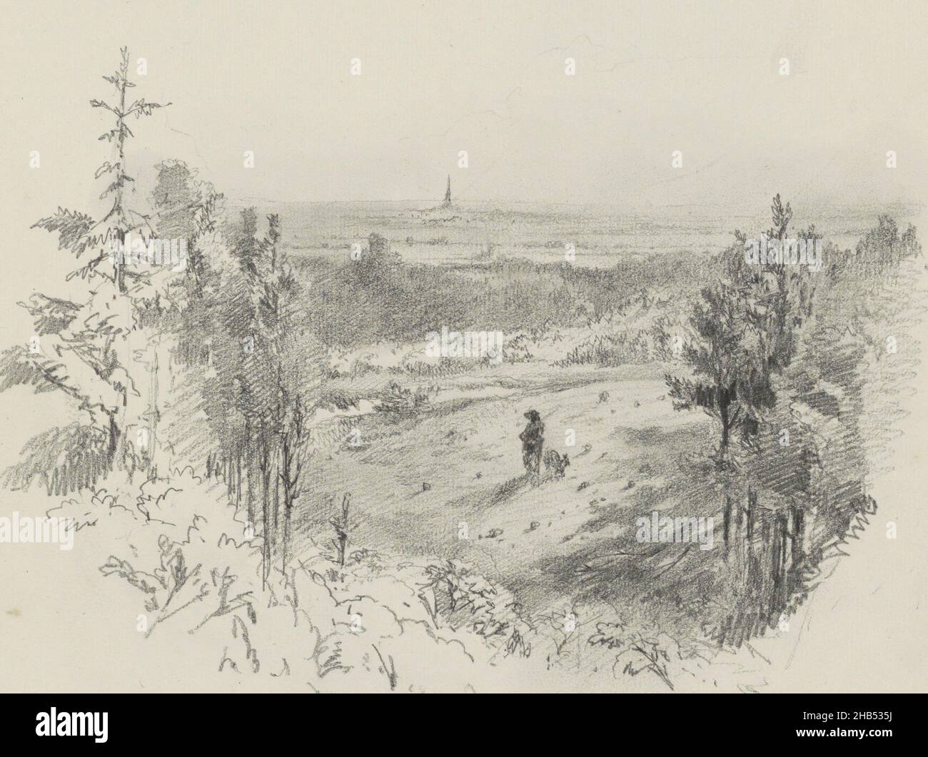 Sheet 24 recto from a sketchbook with 44 sheets, Figure with a dog on ...