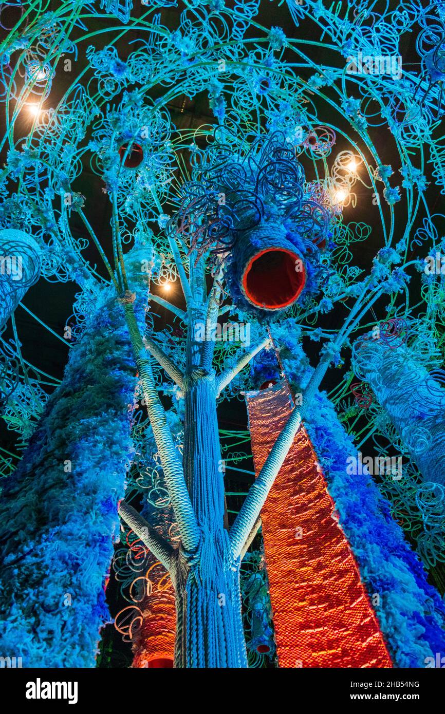 Shot of an abstract tree installation Stock Photo - Alamy