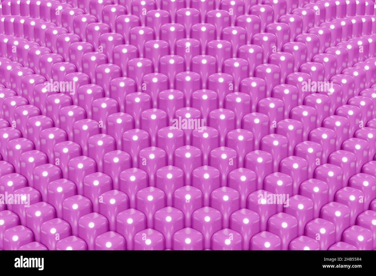 3d illustration of pink round, polygones.Set of shapes on monocrome ...