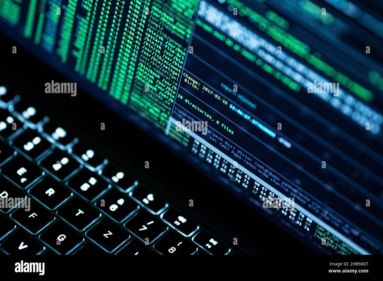Rottweil, Germany. 16th Dec, 2021. A hacker software is open on a ...