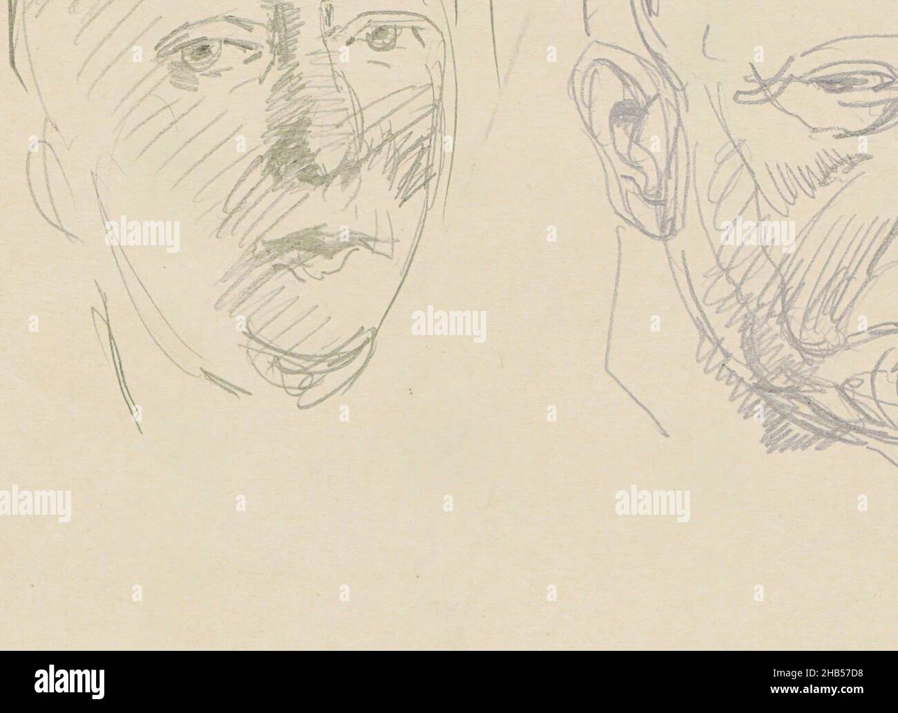 Sheet 9 verso from sketchbook XXIII with 20 sheets, Women's head and a ...