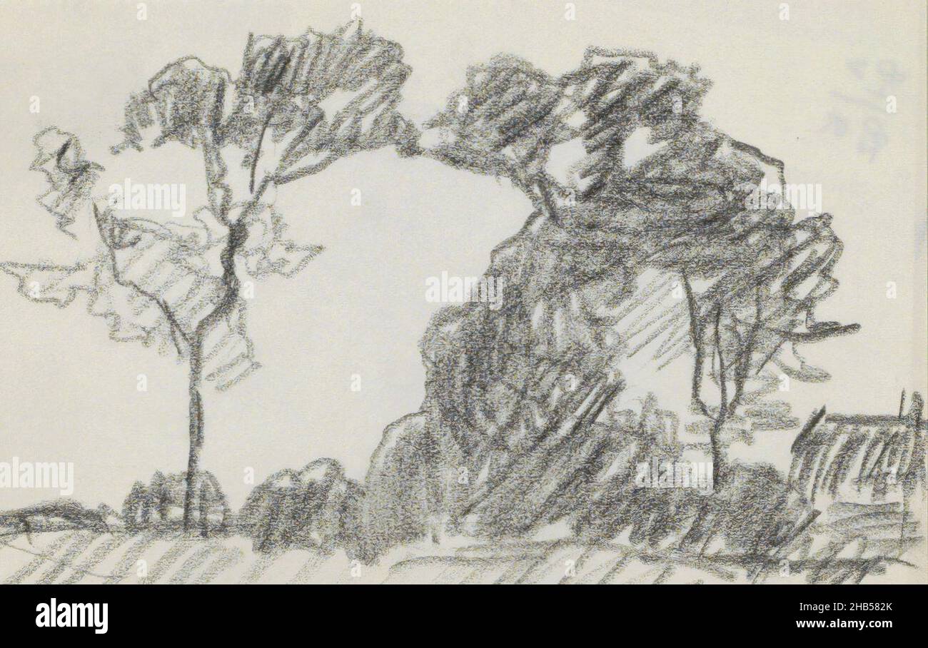 Sheet 84 recto from a sketchbook with 91 sheets, Landscape with a house ...