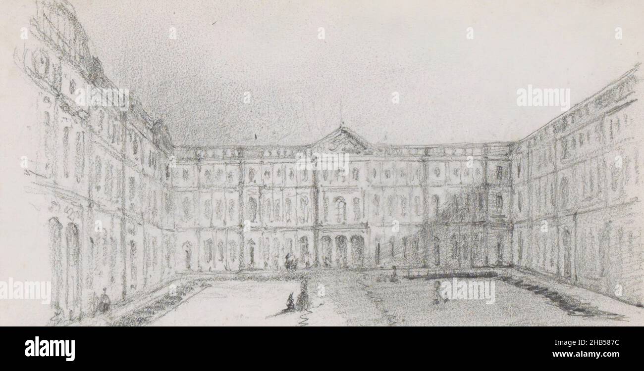 Sheet 24 verso from a sketchbook with 40 sheets, Courtyard of the ...