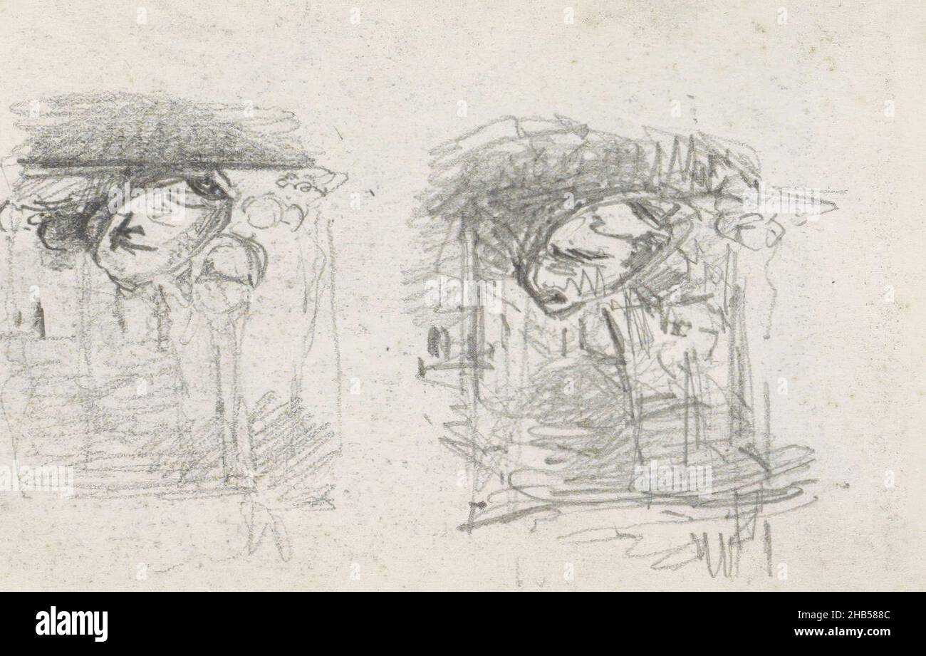 Sheet 39 verso from a sketchbook with 41 sheets, Still lifes with bowls ...