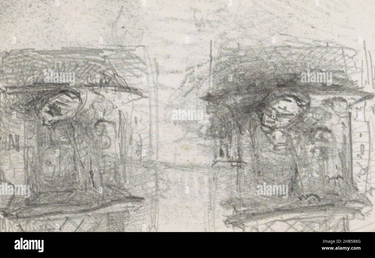 Sheet 40 verso from a sketchbook with 41 sheets, Still lifes on a ...