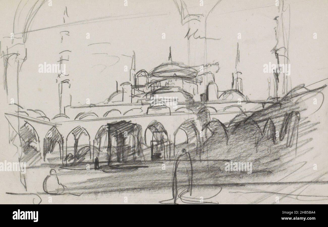 In the foreground a sitting and standing figure. Page 93 from a ...