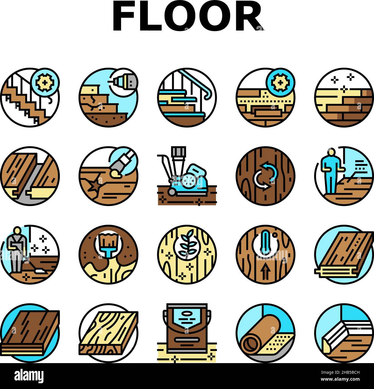 Sanding wooden floor Cut Out Stock Images & Pictures - Alamy