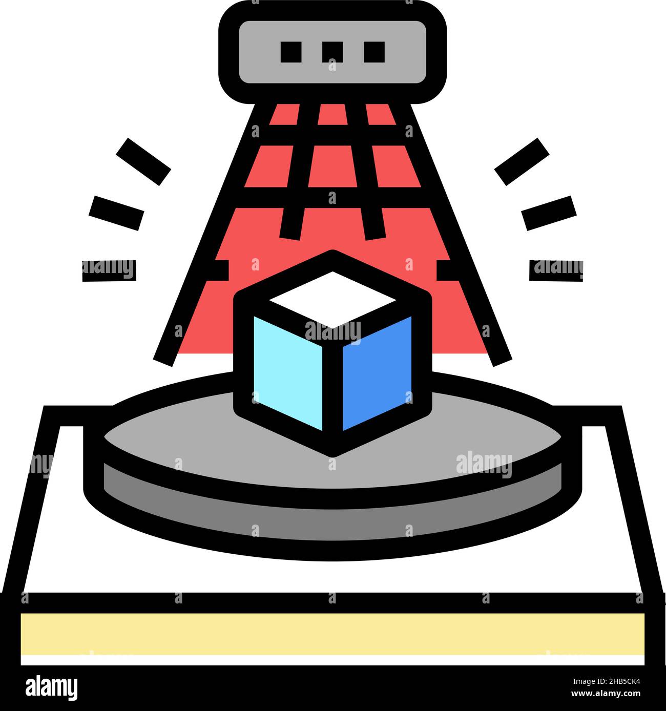 3d scanning color icon vector illustration Stock Vector Image & Art - Alamy