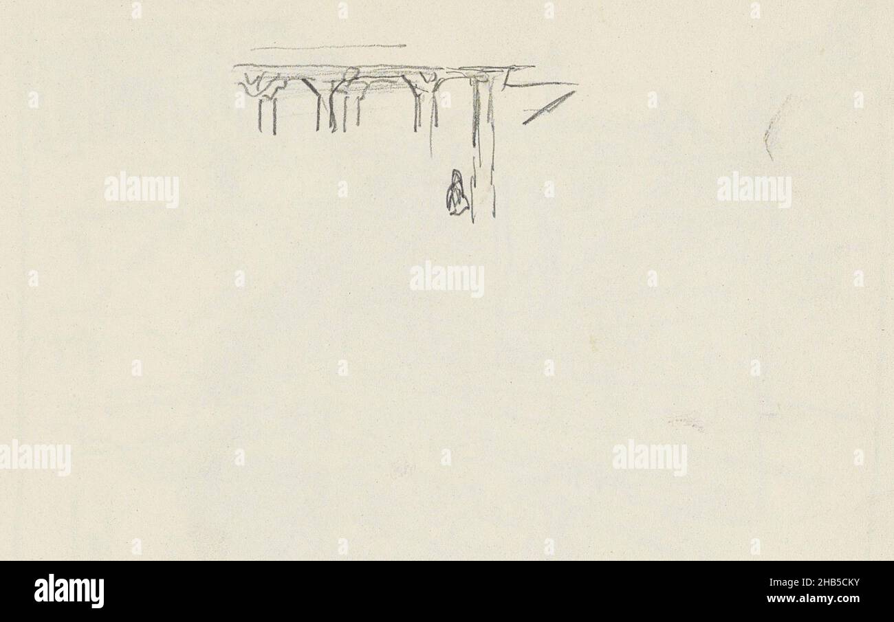 Page 9 from a sketchbook with 48 pages, Colonnade, draughtsman: Marius Bauer, India, 1924 - 1925 ...