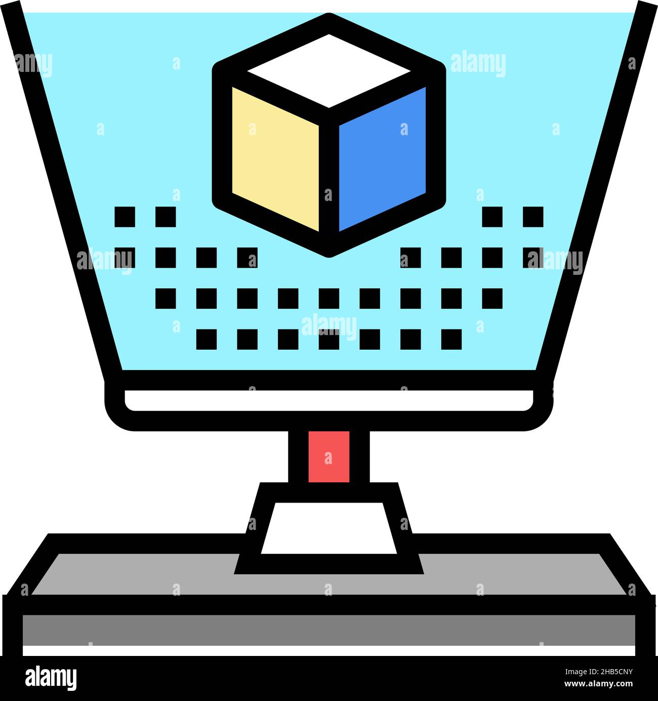 3d hologram color icon vector illustration Stock Vector Image & Art - Alamy