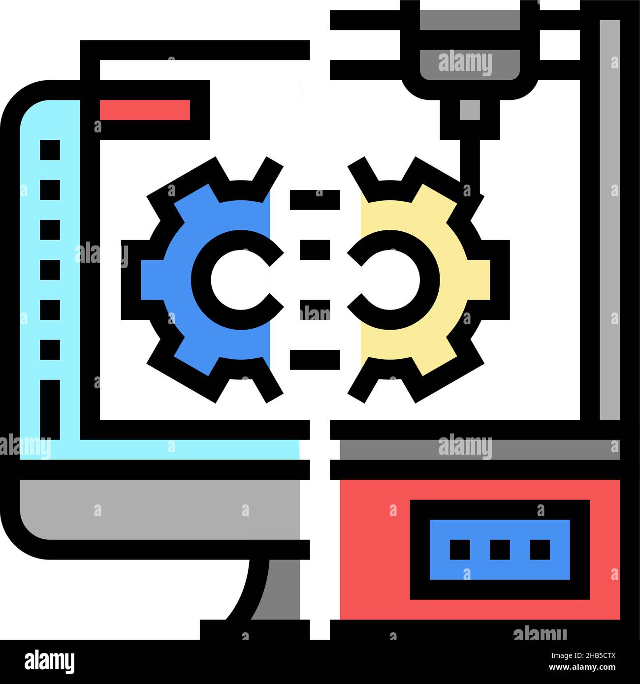 rapid prototyping color icon vector illustration Stock Vector Image ...
