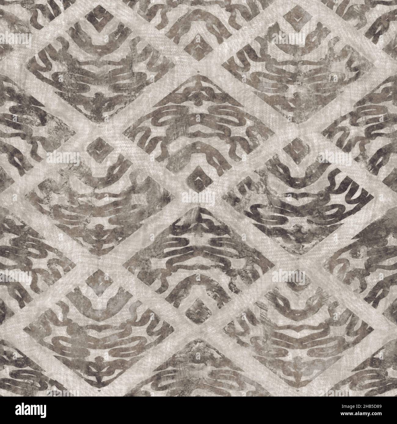 Seamless tan brown grungy tribal neutral rug motif surface pattern ...