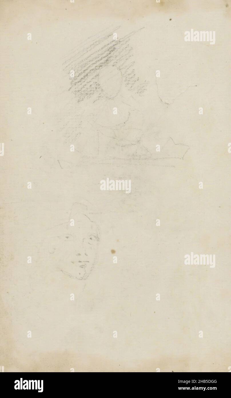 Verso side of the front free endpaper from a sketchbook with 83 sheets ...