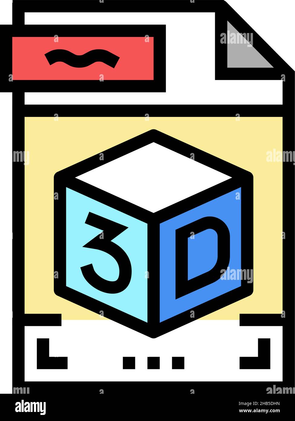 stl 3d file color icon vector illustration Stock Vector Image & Art - Alamy