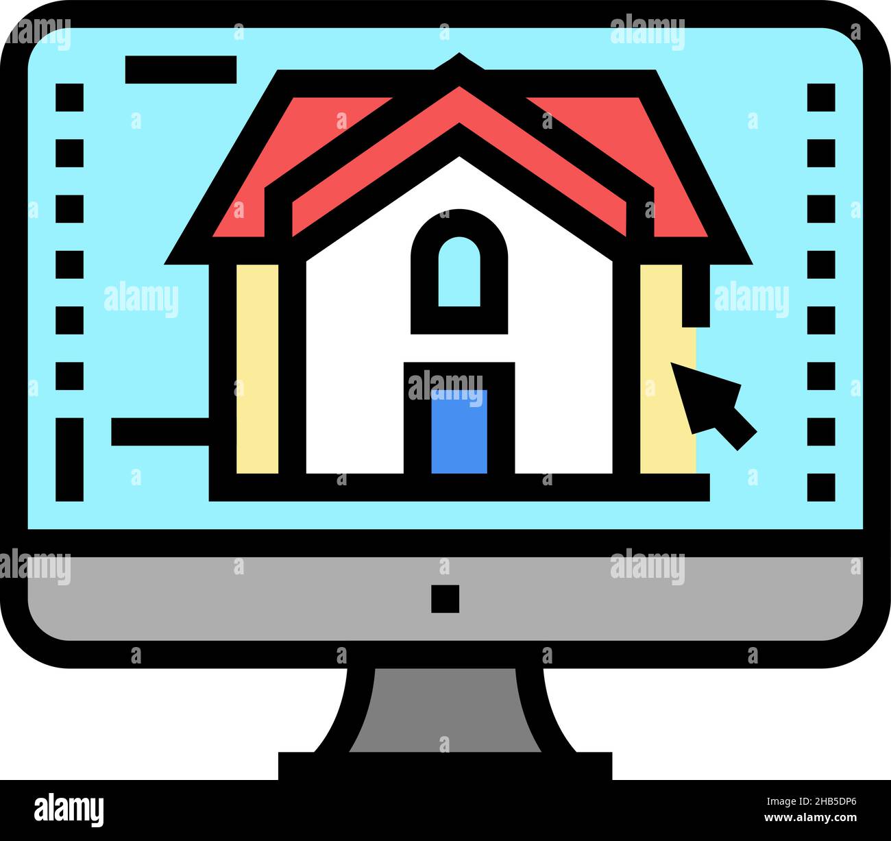 3d architecture visualization color icon vector illustration Stock ...