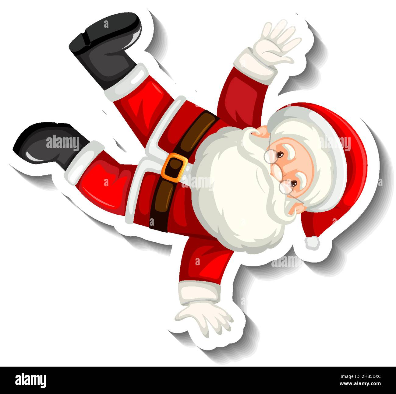 Santa Claus dancing cartoon character illustration Stock Vector Image ...