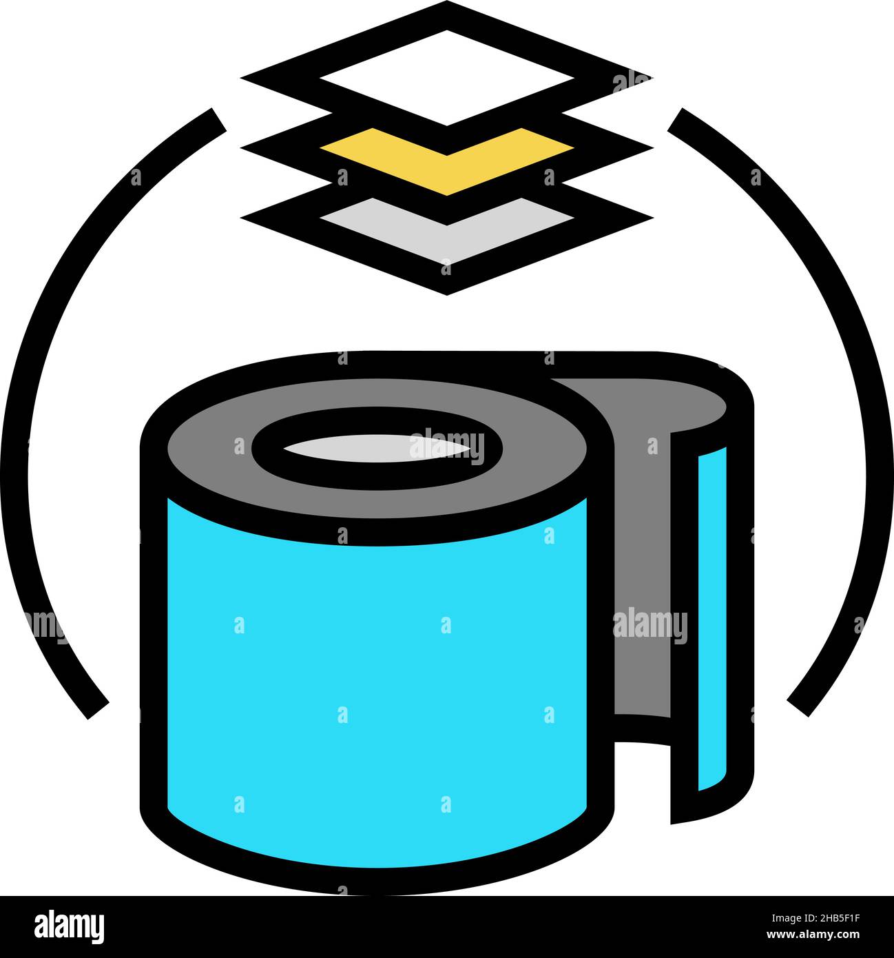 rubber production color icon vector illustration Stock Vector Image ...