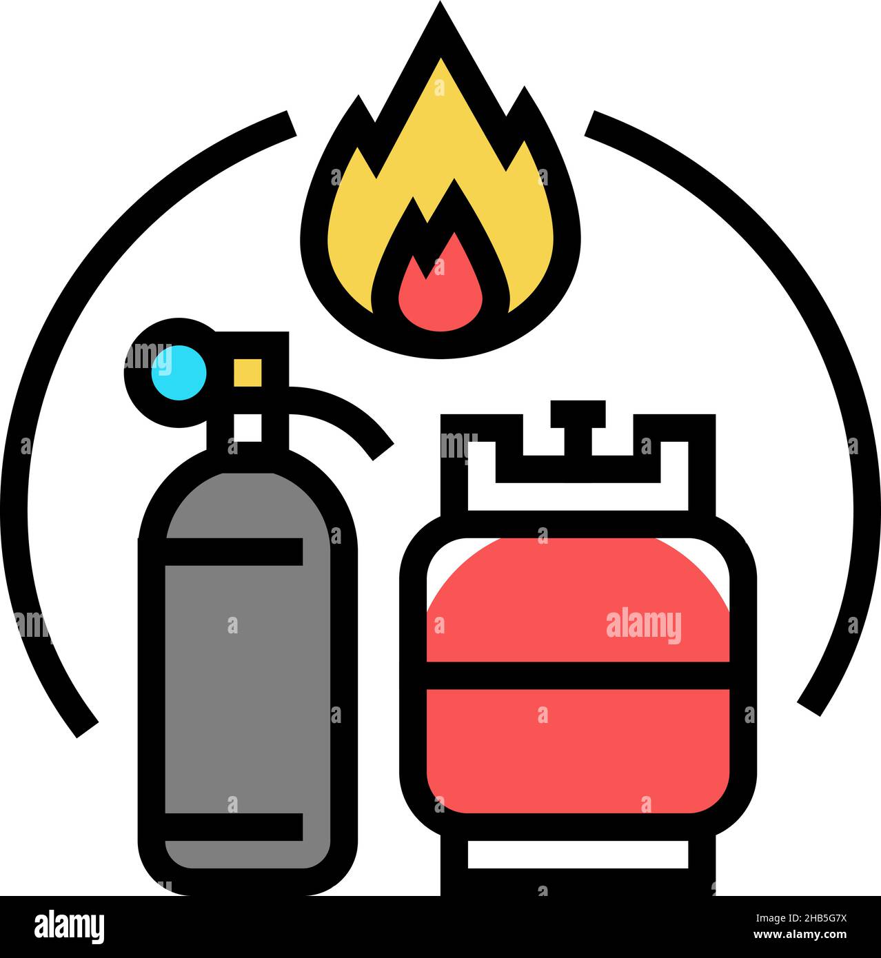 gas container color icon vector illustration Stock Vector Image & Art ...