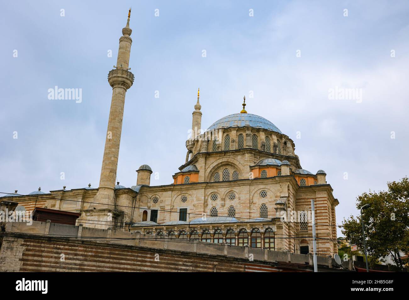 Laleli Mosque in Istanbul with cloudy sky background. Ramadan or ...