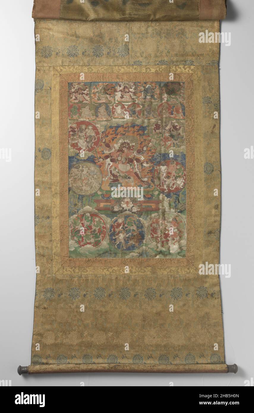 Tangka with deities of the Bardo, Painting on canvas (Tangka ...