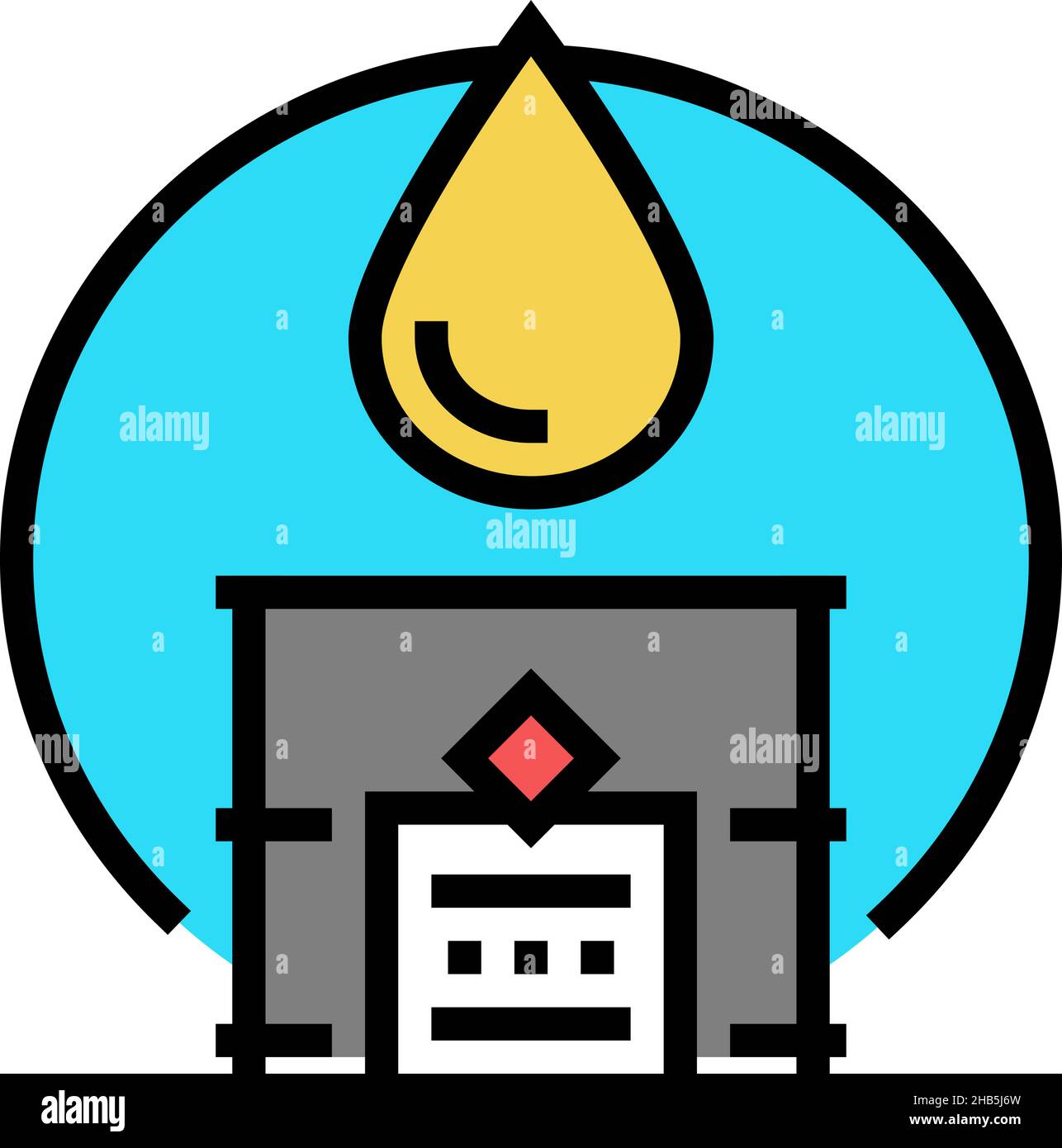 industrial oil production color icon vector illustration Stock Vector ...