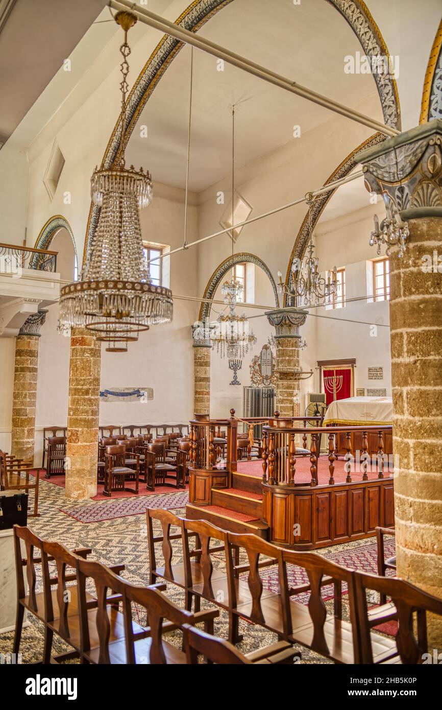 Rhodes synagogue interior, HDR Image Stock Photo - Alamy