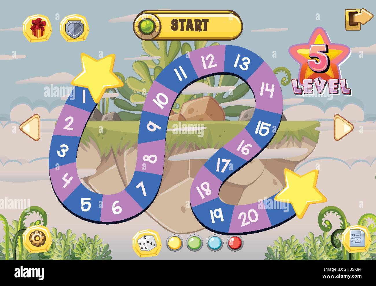 Counting number game template for kid illustration Stock Vector Image ...