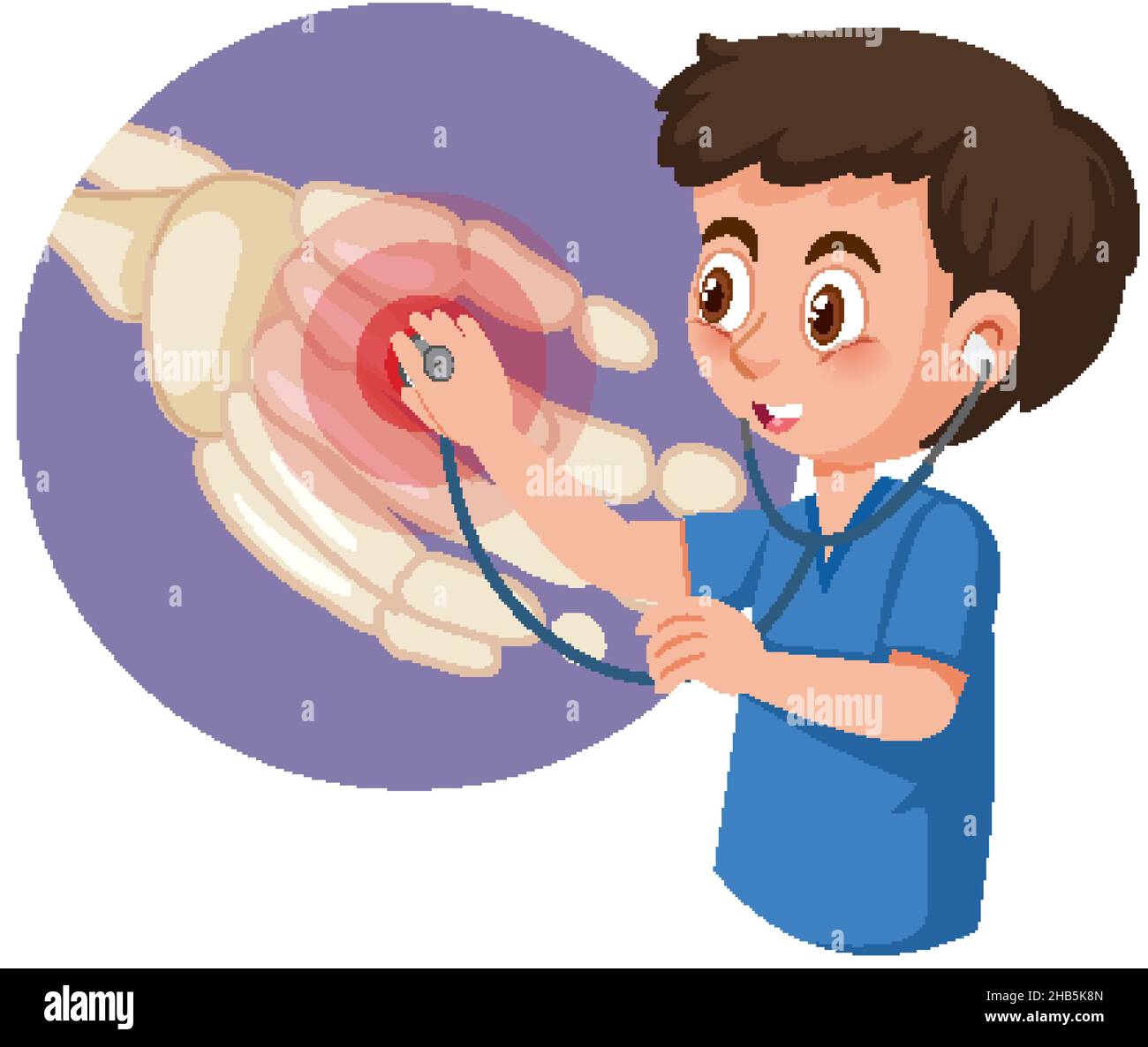 A doctor checking on hand joint illustration Stock Vector Image & Art ...