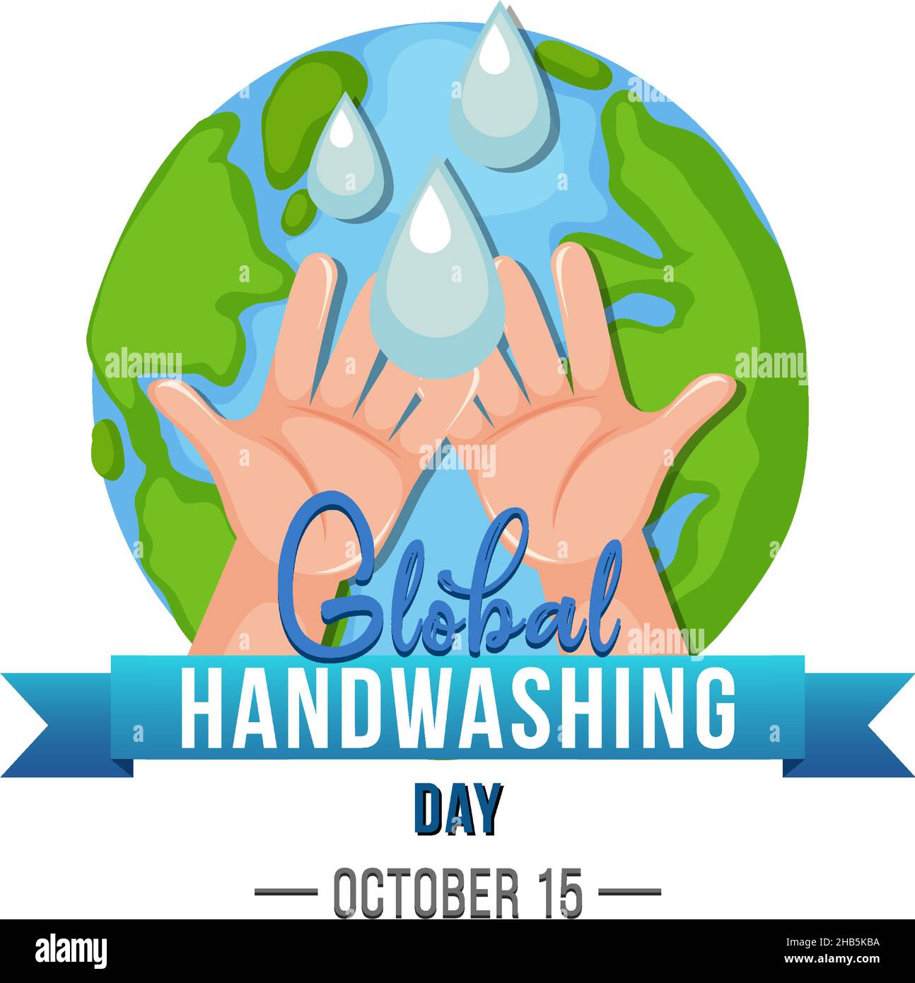 Global Handwashing Day Banner Design Illustration Stock Vector Image