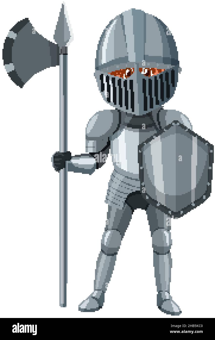 Medieval knight in armor costume isolated illustration Stock Vector ...