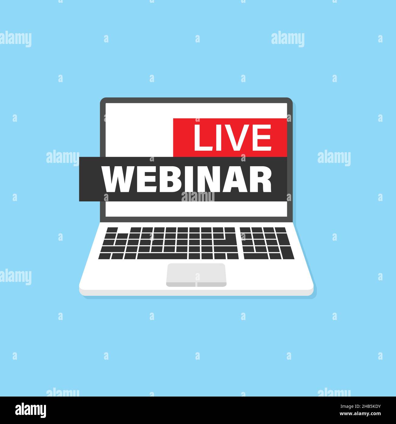 Live webinar icon in flat style. Online training vector illustration on ...