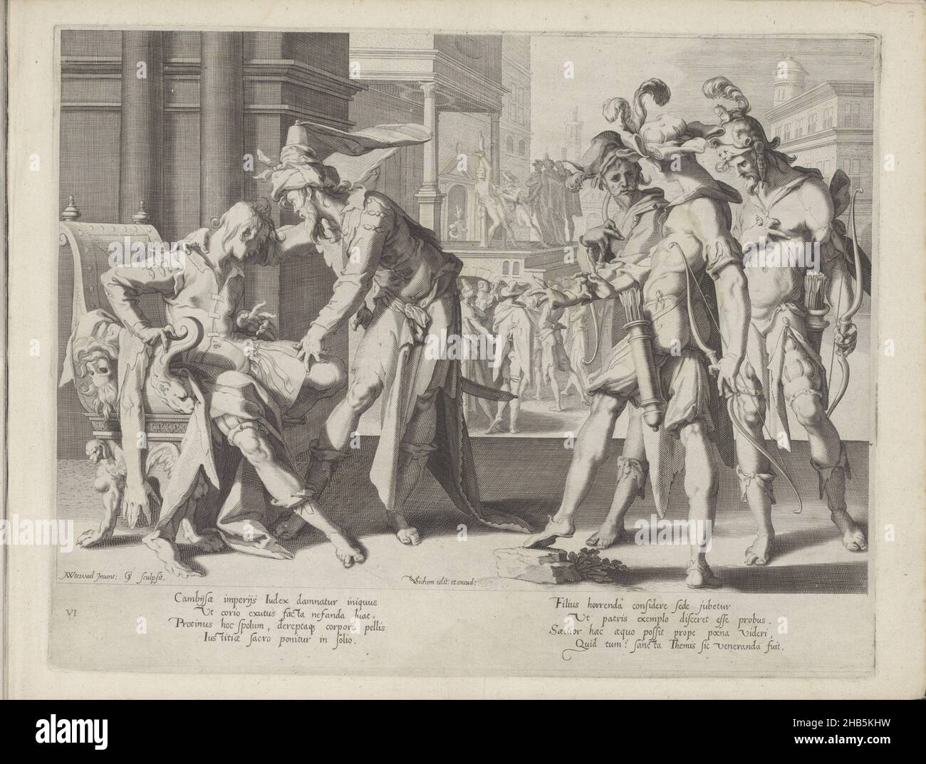 Judgment of Cambyses, Thronus Justitiae duodecim pulcherrimis tabulis ...