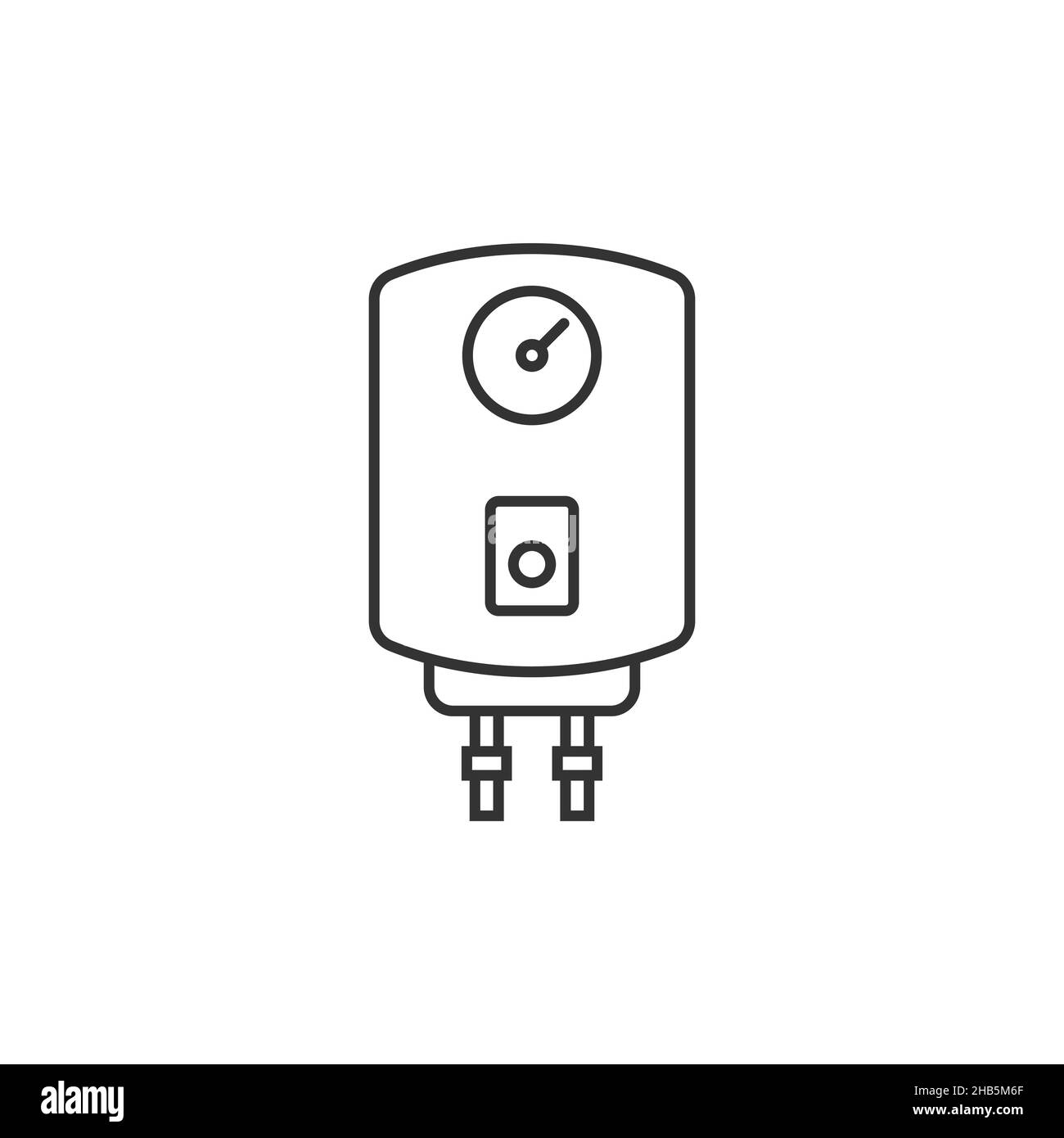 Gas boiler icon in flat style. Heater vector illustration on isolated ...