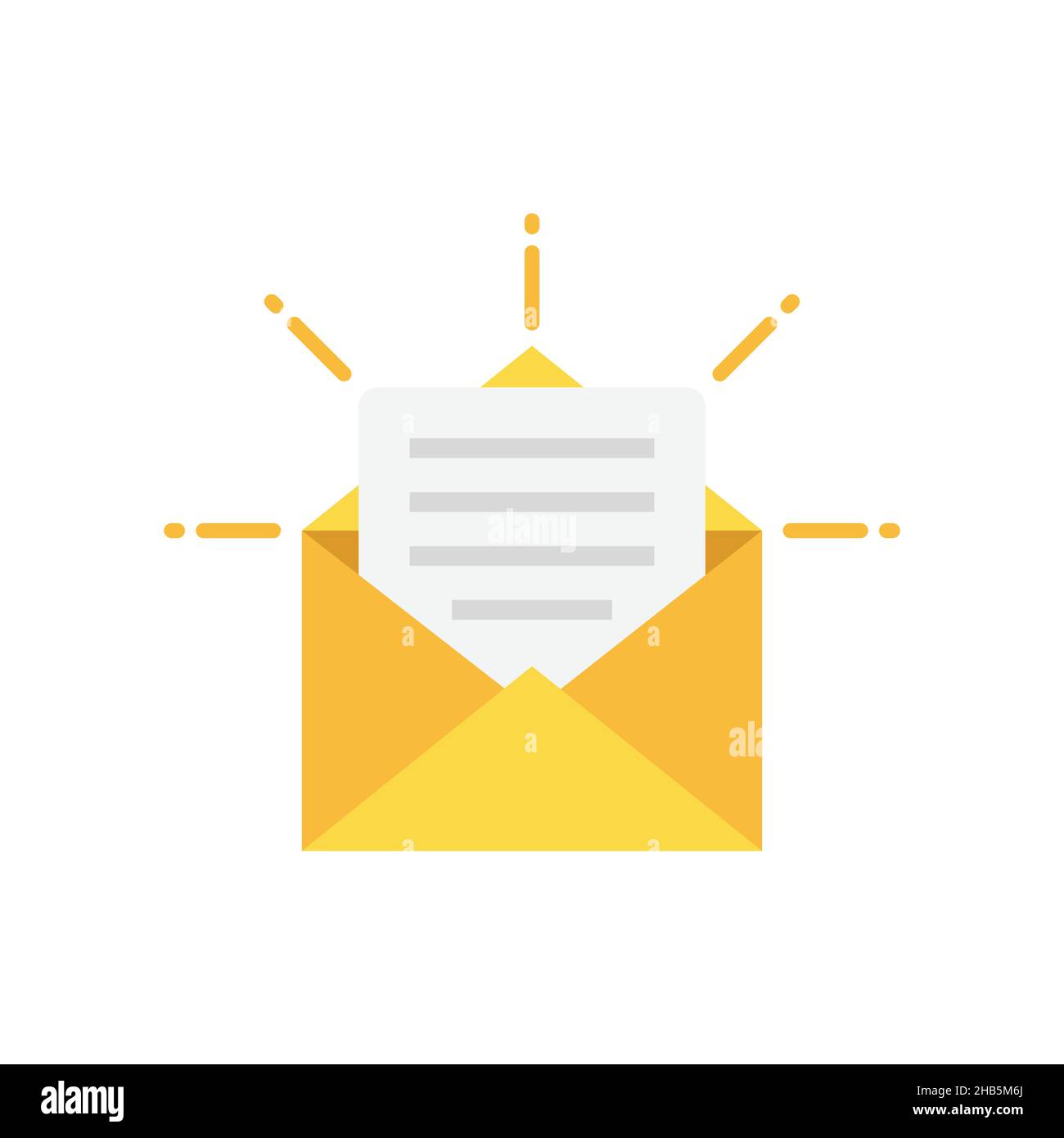 New incoming messages icon in flat style. Envelope with notification vector illustration on ...