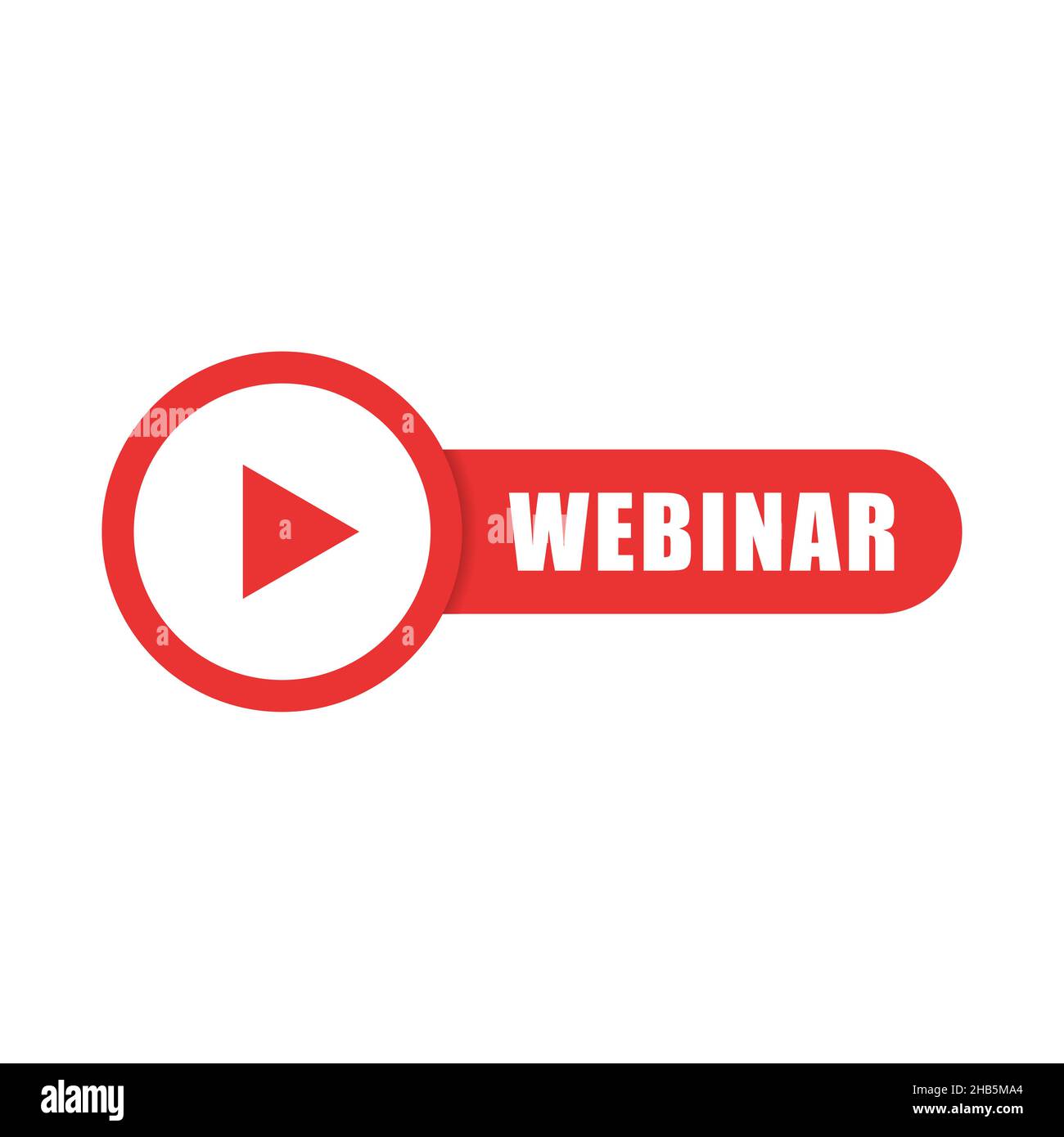 Live webinar icon in flat style. Online training vector illustration on ...