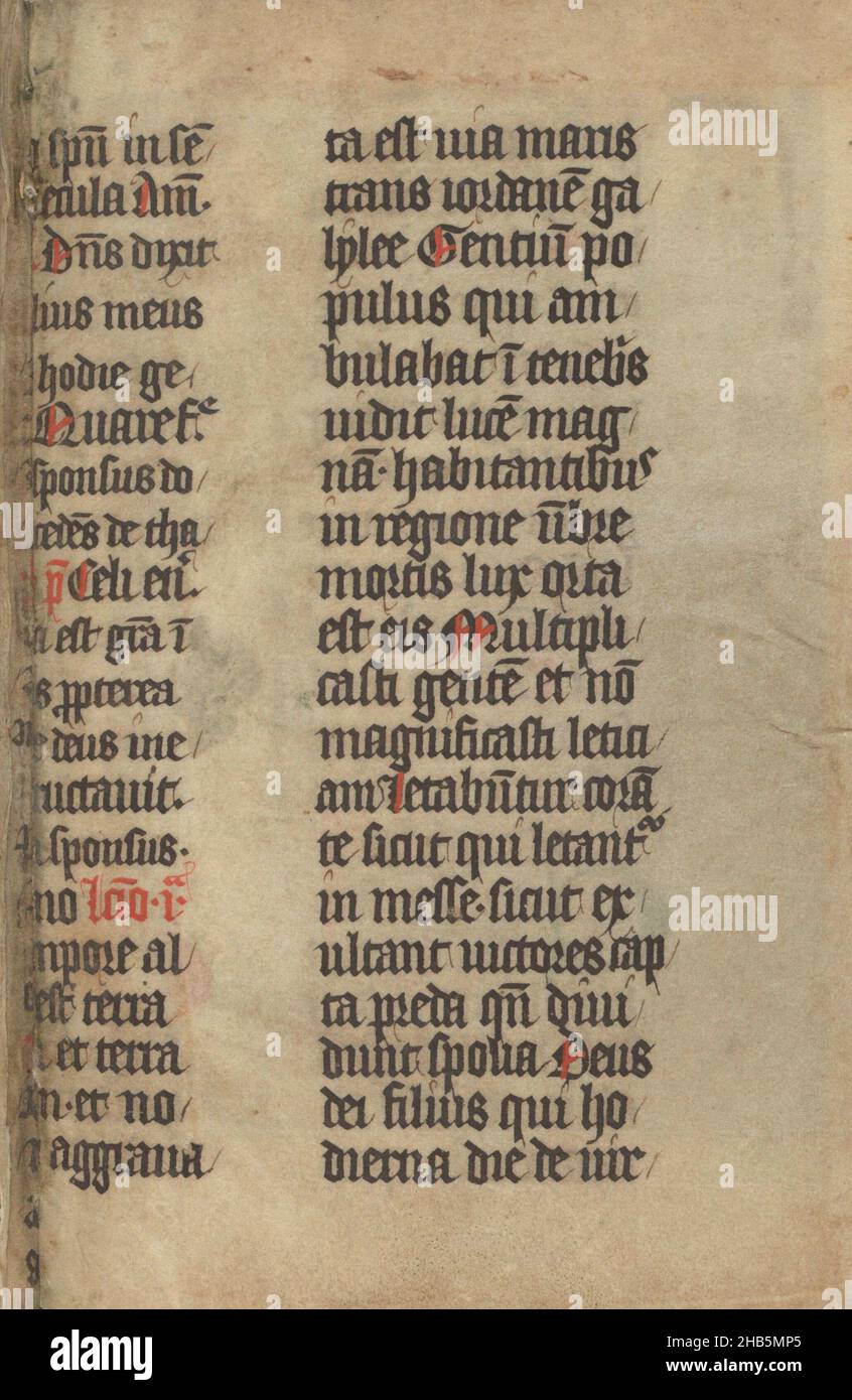 Manuscript, Illustrated manuscript used as front flyleaf in a book ...